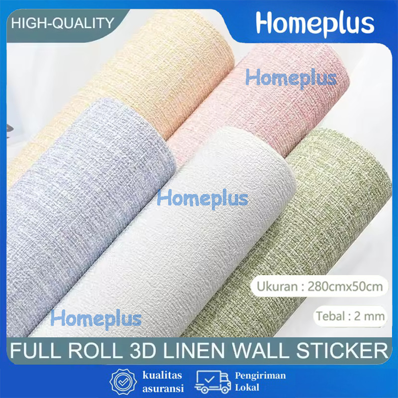 Simple 3D Roll Linen Wallpaper Foam Linen Roll Wallpaper Size 280cm ...