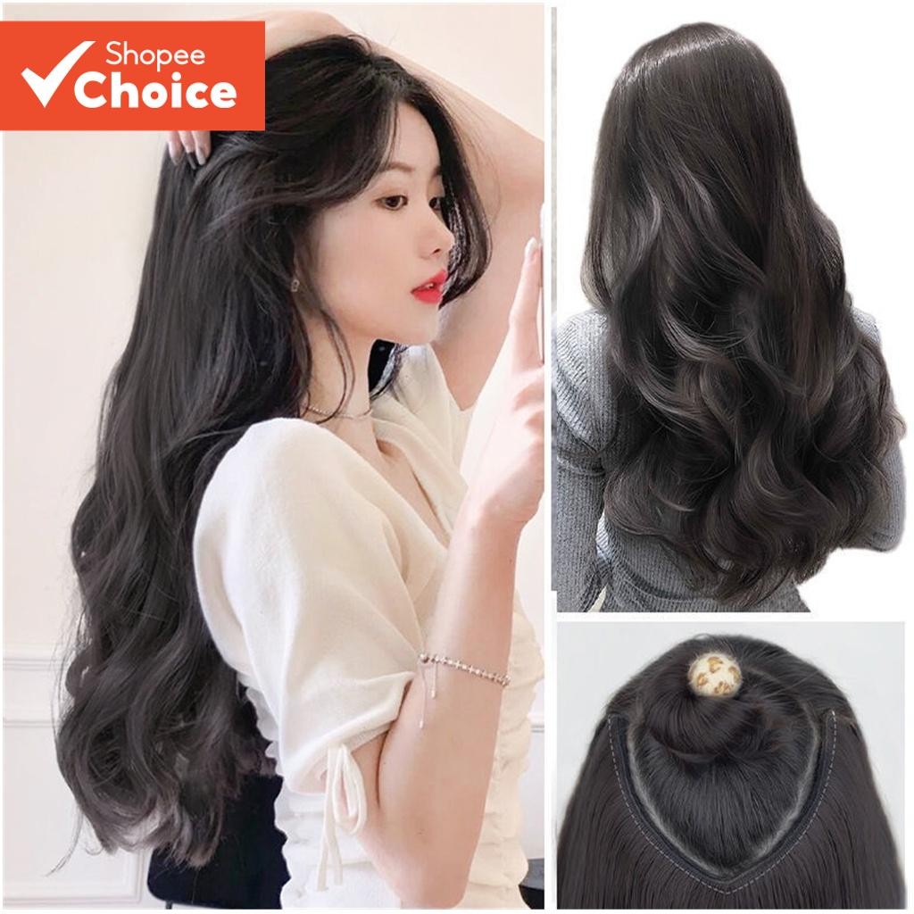 Seamless U-Shaped Natural Wave Clip-In Hair Extensions - Realistic ...