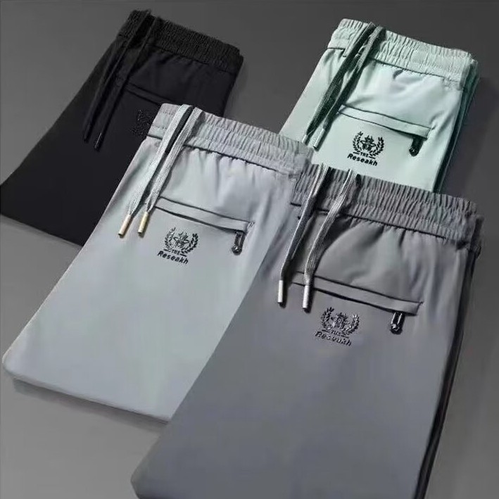 Quick-drying Sports Long Pants Lce Silk Casual Pants Men's Loose Summer ...