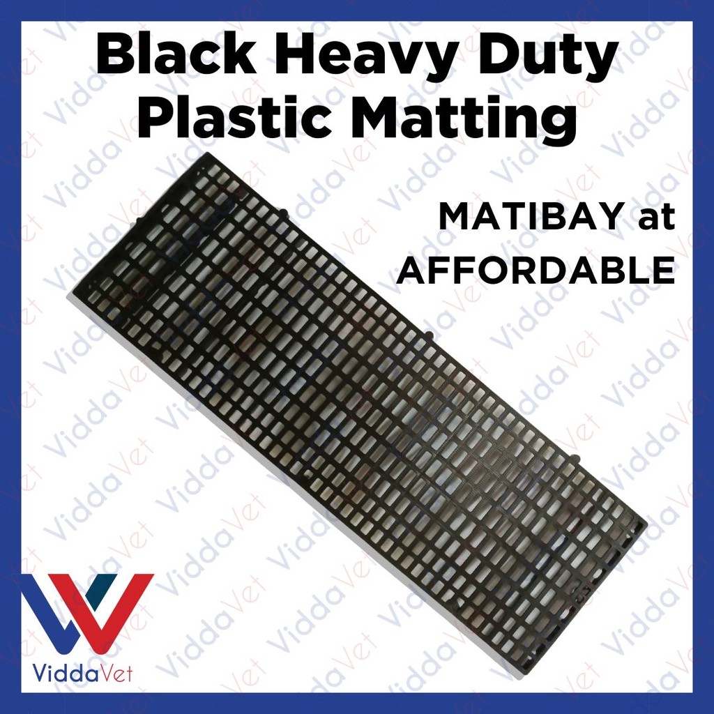 BLACK 1x3 ft Heavy Duty Plastic Matting Dog Pig High Density ...