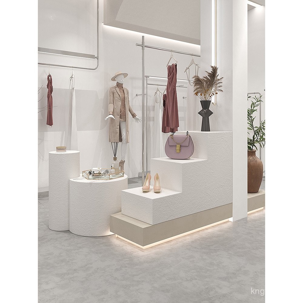 Clothing Store Display Props Irregular Display Stand White Window ...