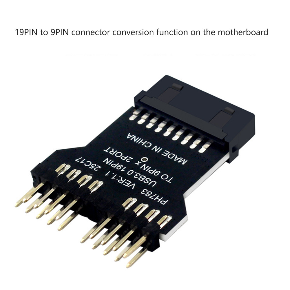 USB 3.0 19PIN To USB 2.0 9PIN Header Splitter Adapter 1 To 2 Extension ...