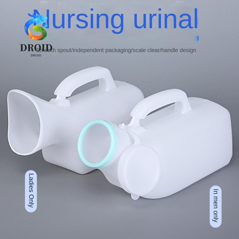 DROID Men's Urinal, Thick Plastic Night Pot, Portable with Lid Large ...