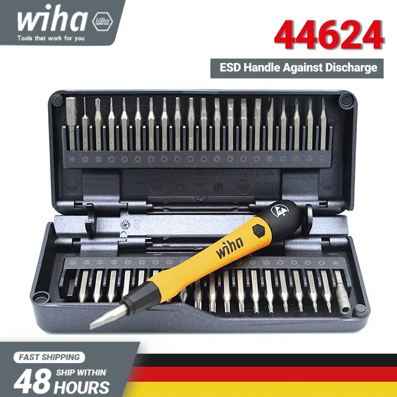 Wiha 44624 Screwdriver Head Set, 40-in-1, Electrostatic Magnetic, with ...