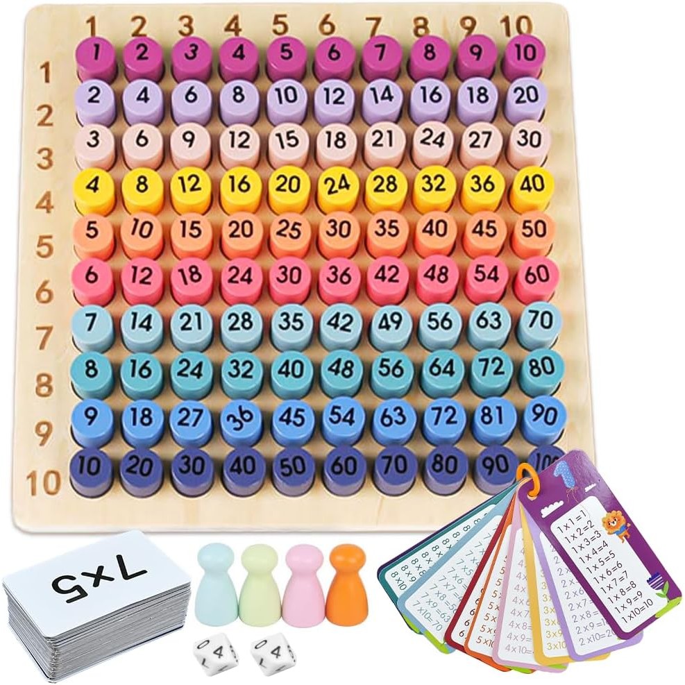 Wooden Montessori Multiplication Board Game: Mathematics Educational ...