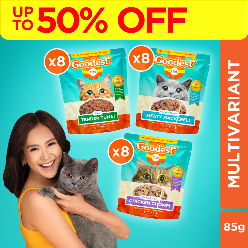 Goodest Cat Wet 85g Pack of 24 (Tuna, Chicken, Mackerel) | Shopee ...