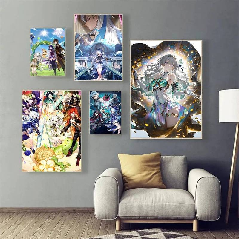 Enchanted Teyvat Realms Iconic Genshin Impact Scenes - No Framed ...