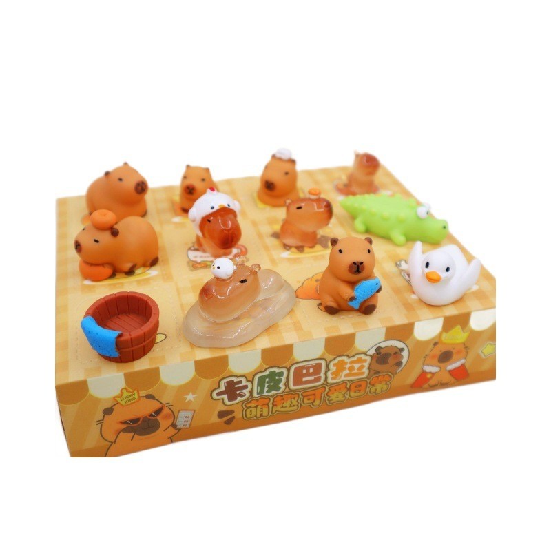 PS1 Capybara blind box Adorable Holes Game Toy Children reward scratch ...