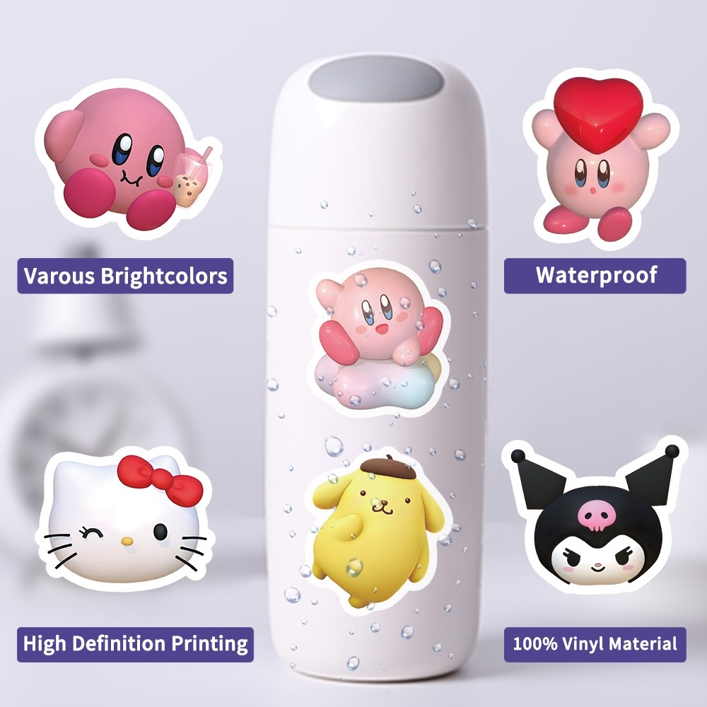 Sanrio Aesthetic 3D Stickers Cute Stickers Pack Waterproof Vinyl Decals ...