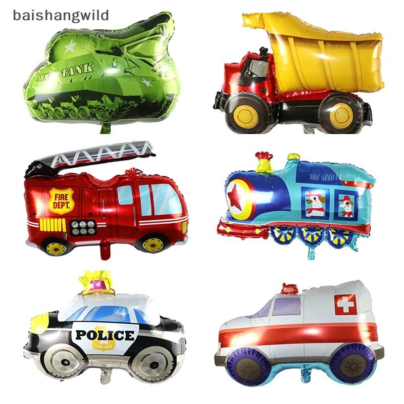 BASD Train Aluminum Balloon Tank Police Car Fire Truck Ambulance School ...