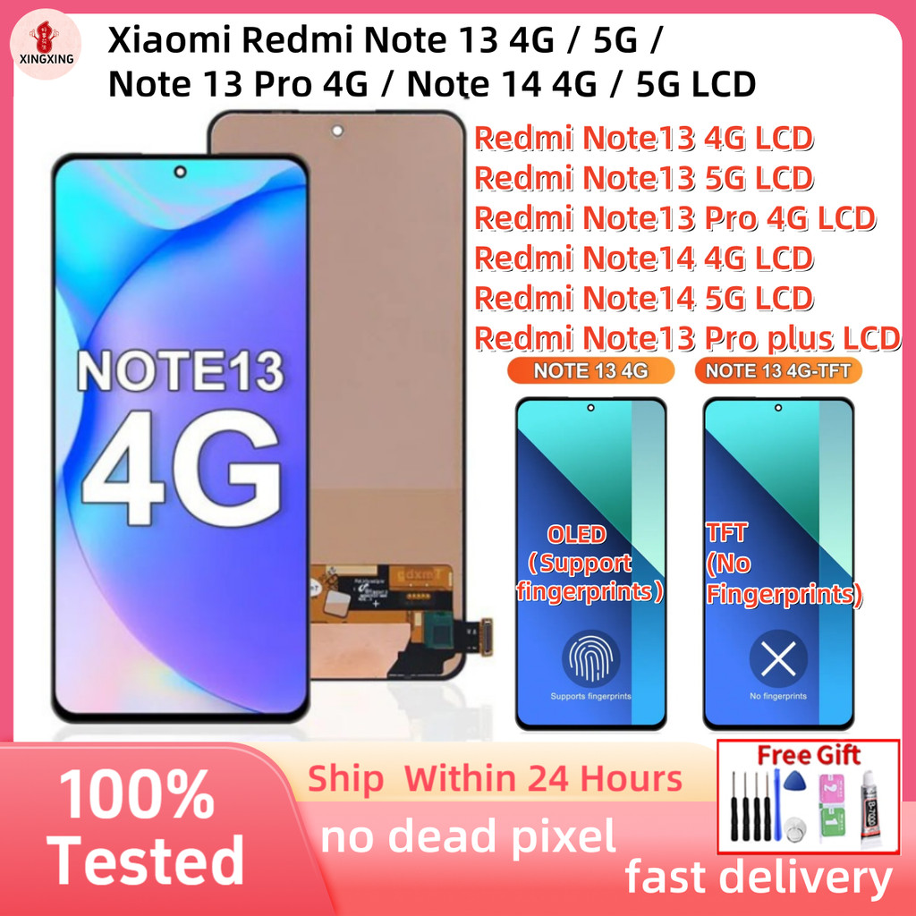 For Redmi Note 13 4G /Redmi Note 5G/Redmi Note 13 Pro 4G /Redmi Note 14 ...