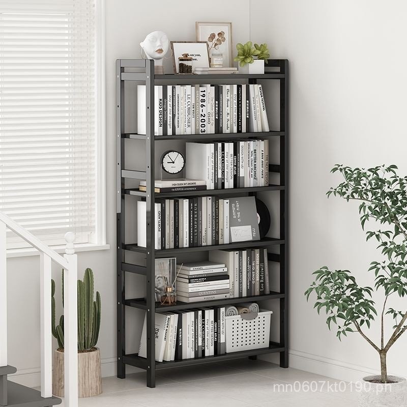 Bookshelf Multi-layer Floor-standing Library Storage Rack Bookshelf Non ...