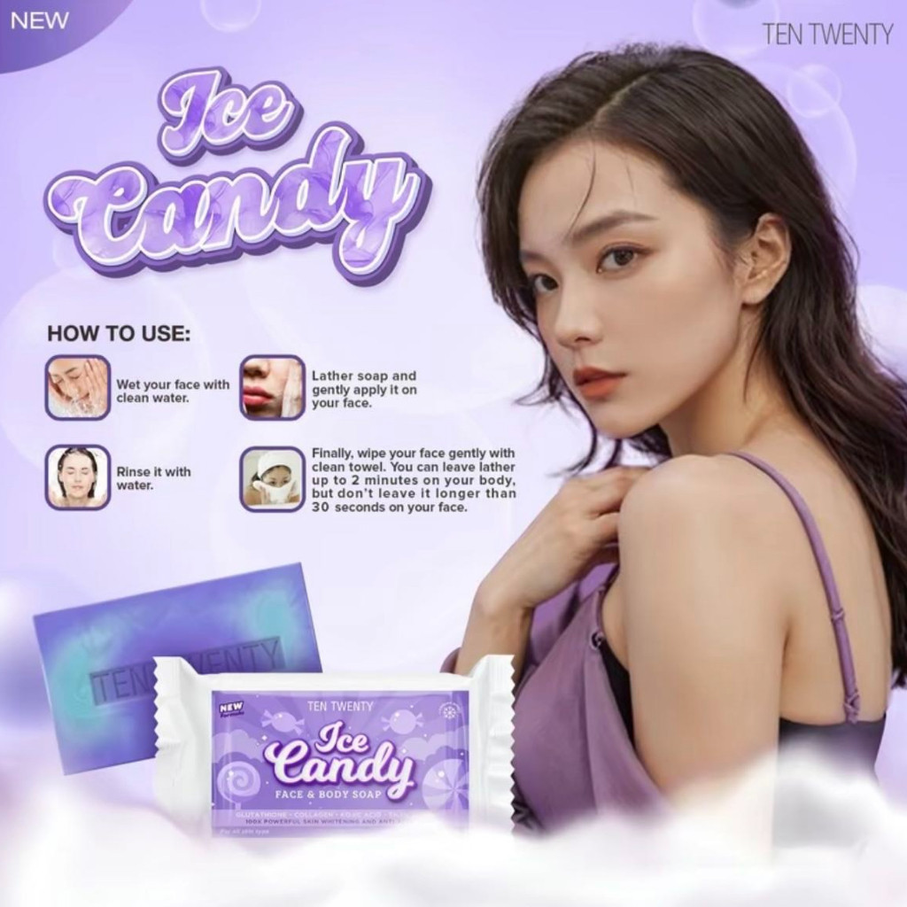 TEN TWENTY Ice Candy Whitening & Anti-Acne Handmade Soap for Face and ...