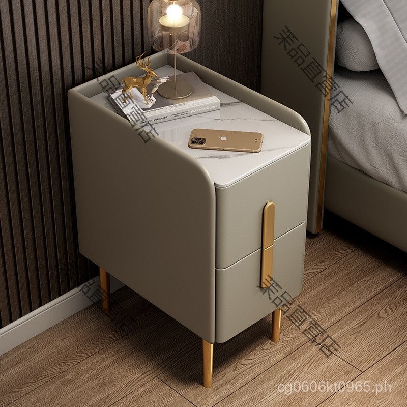 Bedside Table Rock Slab All Solid Wood Smart Ultra-Narrow Modern Mini ...