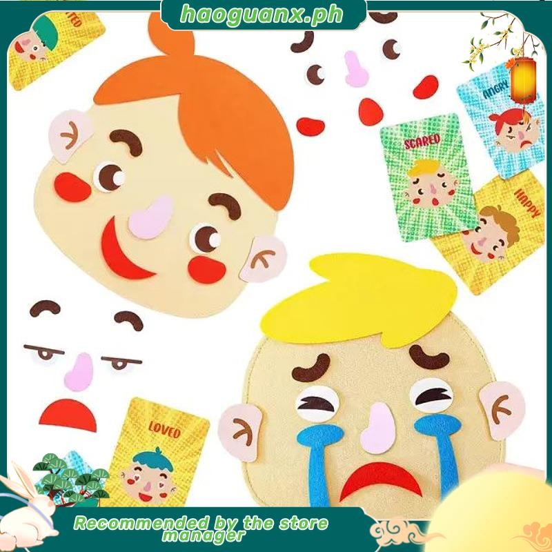 Social Emotional Puzzle Jigsaw Games Toys for Kids Baby Busy Books for ...
