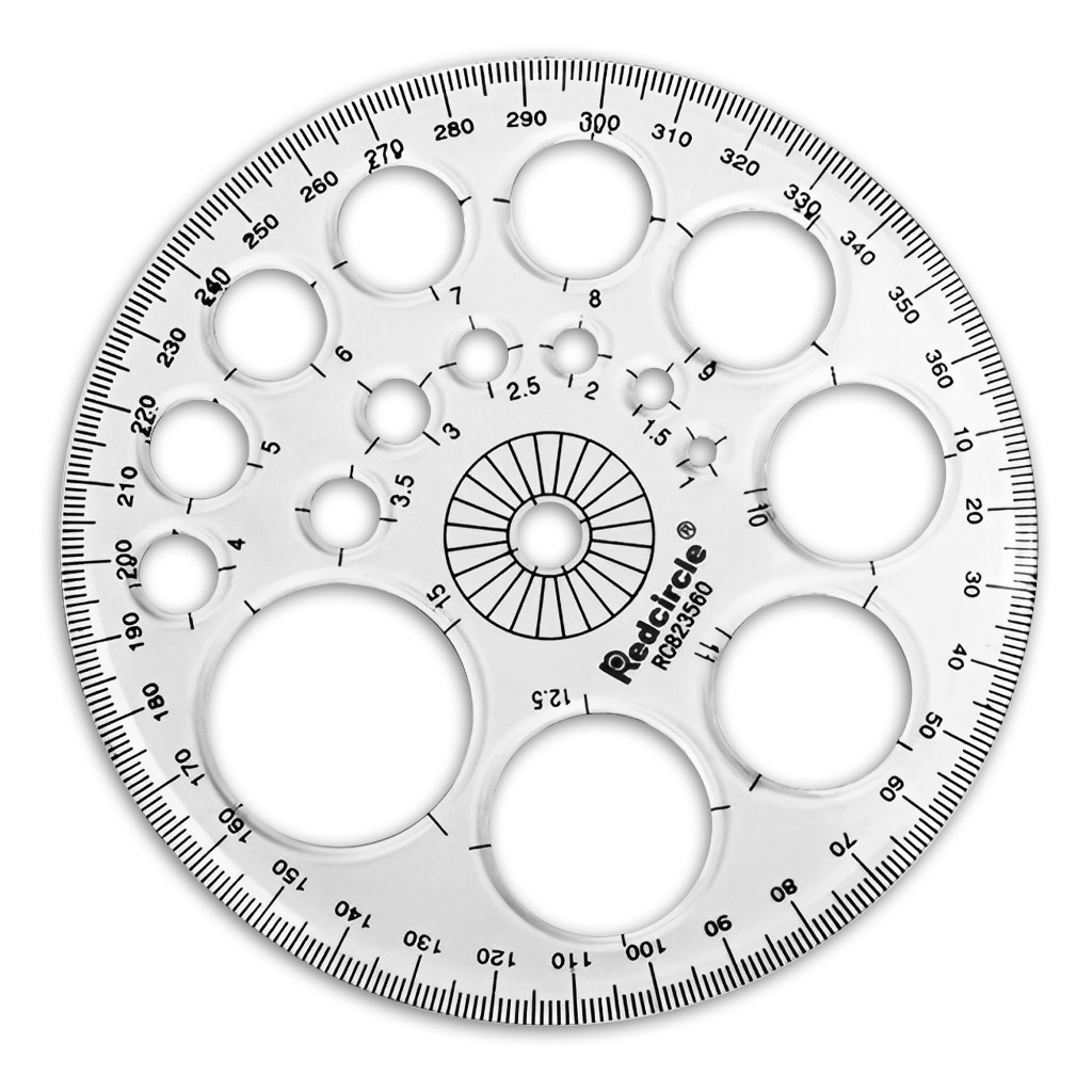 1pcs 360 Degree Protractor Circle Modern Master Template | Shopee ...