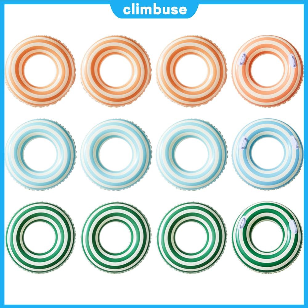 Inflatable Swim Ring Striped Pool Rings Leakproof Pool Floating Rings ...