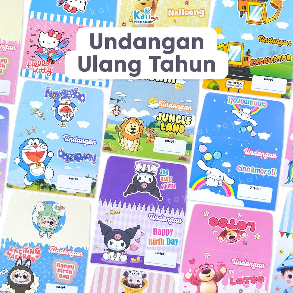 Children's Birthday Invitation Cards Contents 10 pcs / Birthday ...