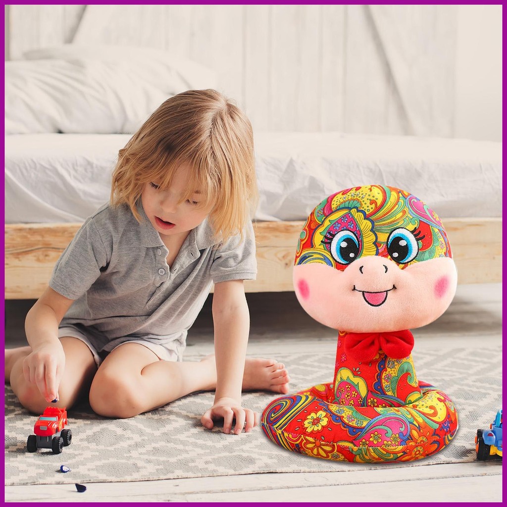 Snake Plush Toy 9.8Inch Standing The 2025 Year Of The Snake Doll 3D ...