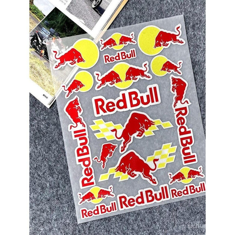 Sponsor Red Bull Stickers Motorcycle Modification Stickers Body Head ...