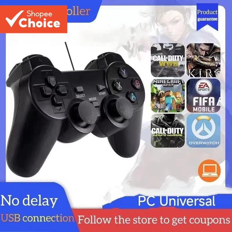 2 Pack Wireless Controller 2.4G Double Shock Compatible with PS2 /PS1 ...