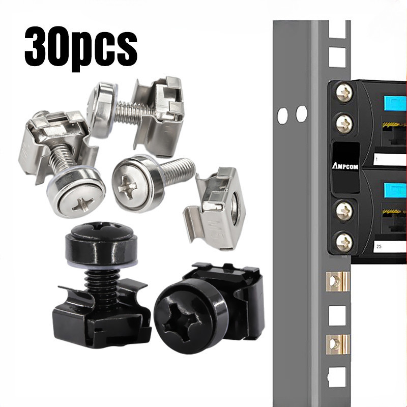 [Fast Shipping] 30Pcs M6x16mm Rack Mount Cage Nuts and Screws Network ...