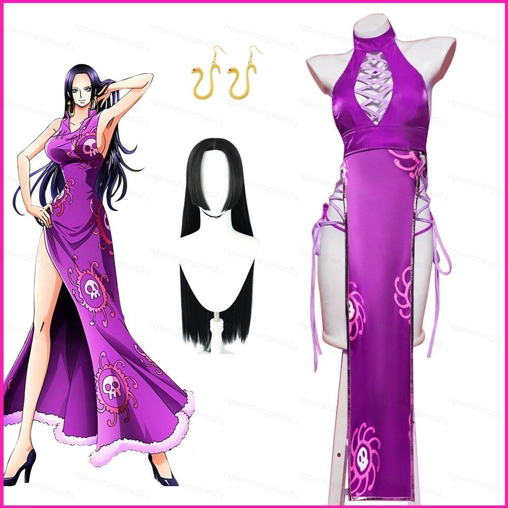 PS2 ONE PIECE Boa Hancock sexy dress cosplay cloth Halloween party ...