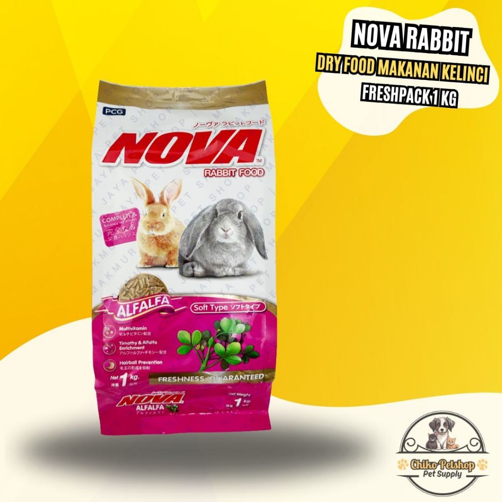 Nova Rabbit Food Alfafa Rabbit Food Freshpack Packaging 1 KG | Shopee ...