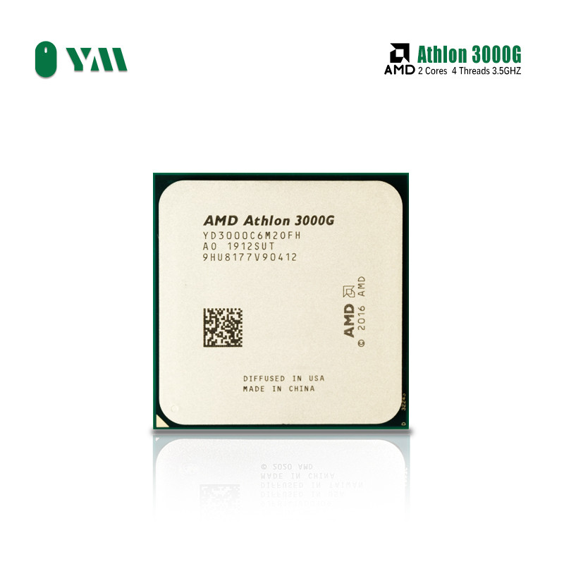 AMD Athlon 3000G Tray Type 2-Core 4-Thread Unlocked Desktop Processor ...