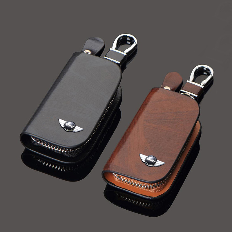 Leather Key Wallet Car Key Bag Multi Function Key Case for MINI Cooper ...