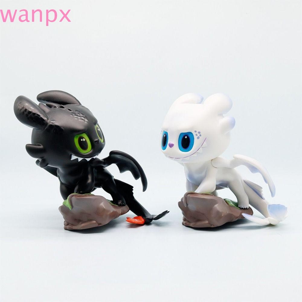 WANPX Mini Toothless Figure, Cartoon Lovely Night Fury Dragon Figure ...