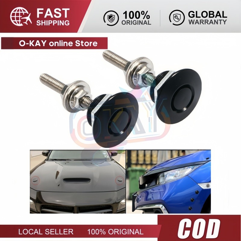 Aluminum Quick Release Hood Latch Kit – Universal Push Button Bumper ...