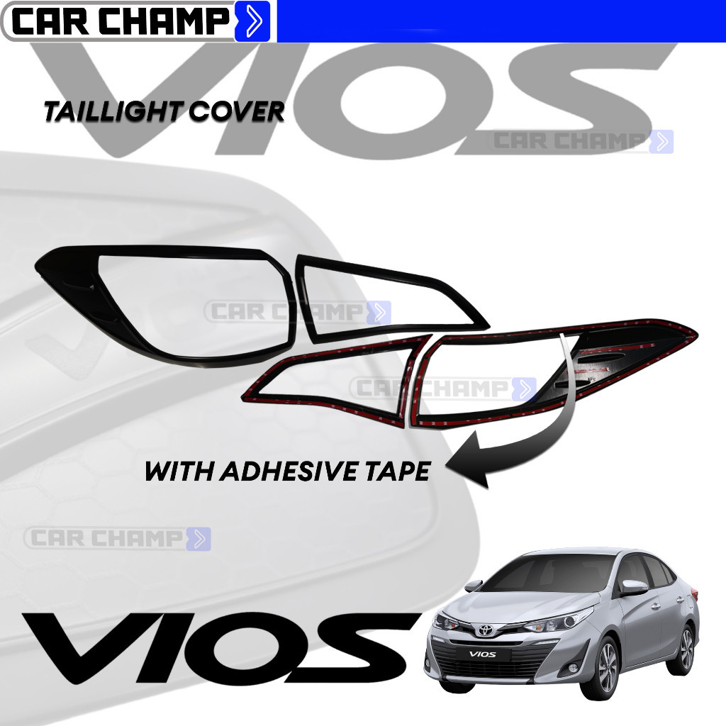 Toyota Vios Prime 2019 to 2025 Taillight Garnish cover Matte Black 2020 ...
