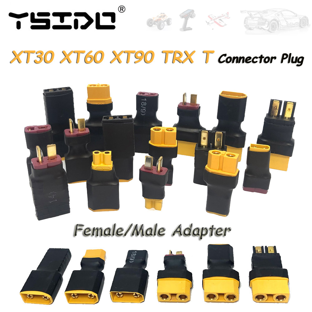 RC Model Adapter XT30 XT60 XT90 TRX T Plug Female/Male Connector Plug ...