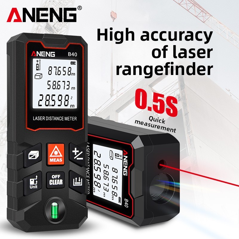 ANENG Handheld Laser Rangefinder Portable 40m Infrared Measuring Room ...
