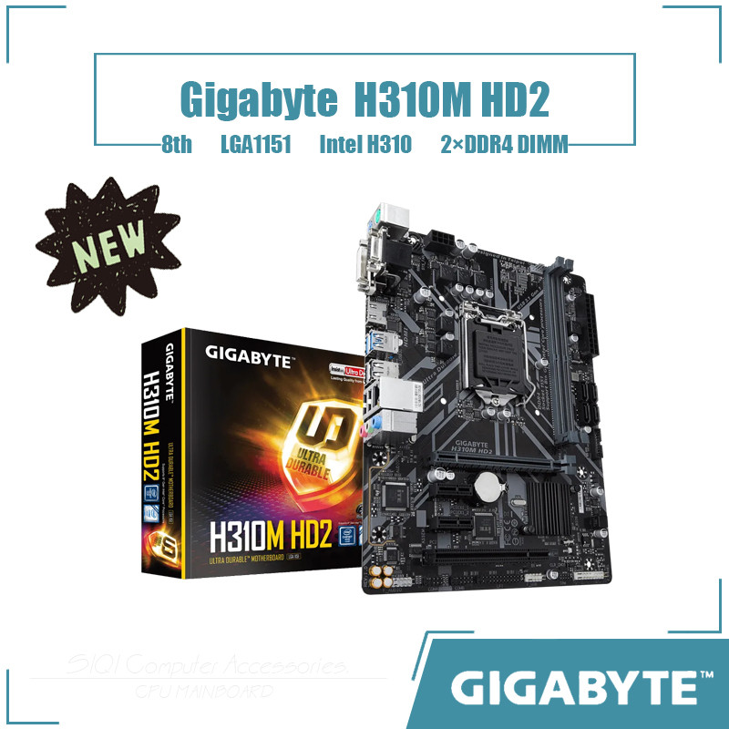 [NEW] Gigabyte H310M HD2 Motherboard Intel H310 2×DDR4 DIMM LGA1151 ...