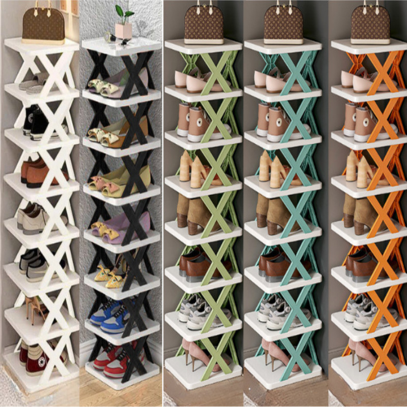 9 Layer Simple Folding Multi-tier Shoe Rack Balcony Shoe Rack Storage ...