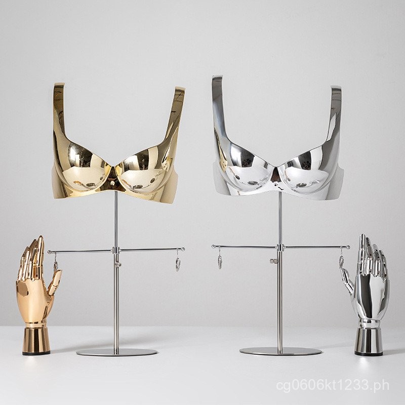 Luxury Stand Female Mannequin Display Rack Hanger Electroplated Bra ...