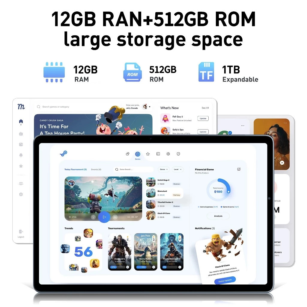 SPARK NAZA Tablet android tablet for kids 12GB+512GB 6000mAh Dual SIM ...