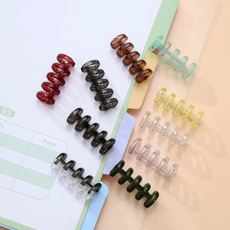 5 Holes Loose-Leaf Plastic Ring Binder Ring Binding Spines Combs DIY ...