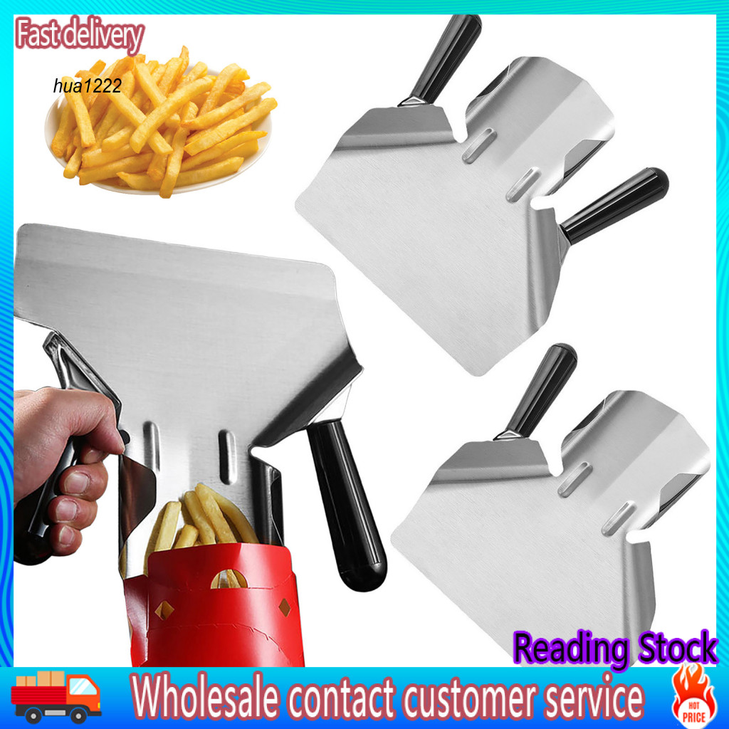 HUA_ Food Serving Utensil Stainless Steel Fries Scoop Stainless Steel ...