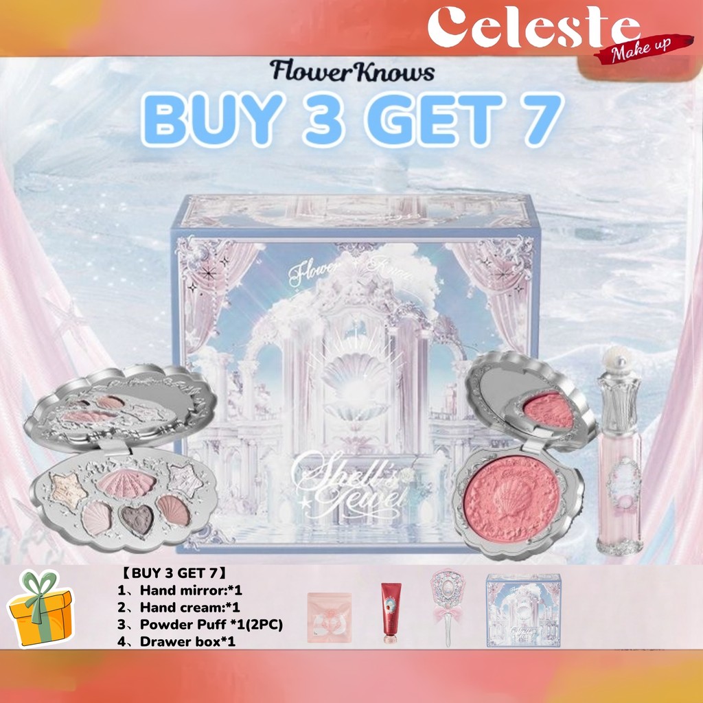 Flower Knows shell pearlSET Gift Box 【BUY 3 GET 9】Eyeshadow Palette ...
