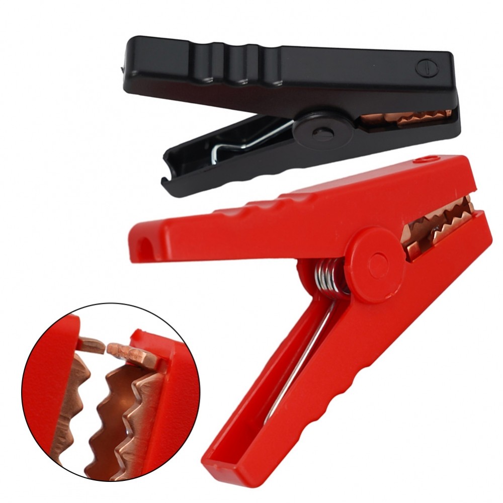 Quick and Easy Car Battery Clips Efficient 100A Crocodile Clamp ...