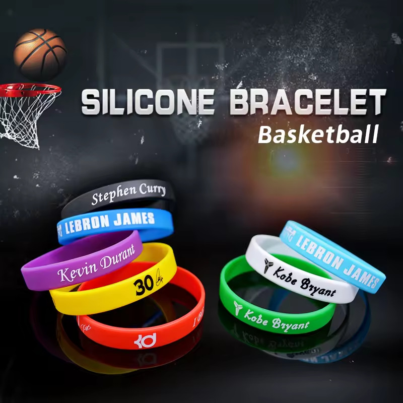NBA Baller Band Jordan Kobe LeBron Curry - Unisex Silicone Wristband ...