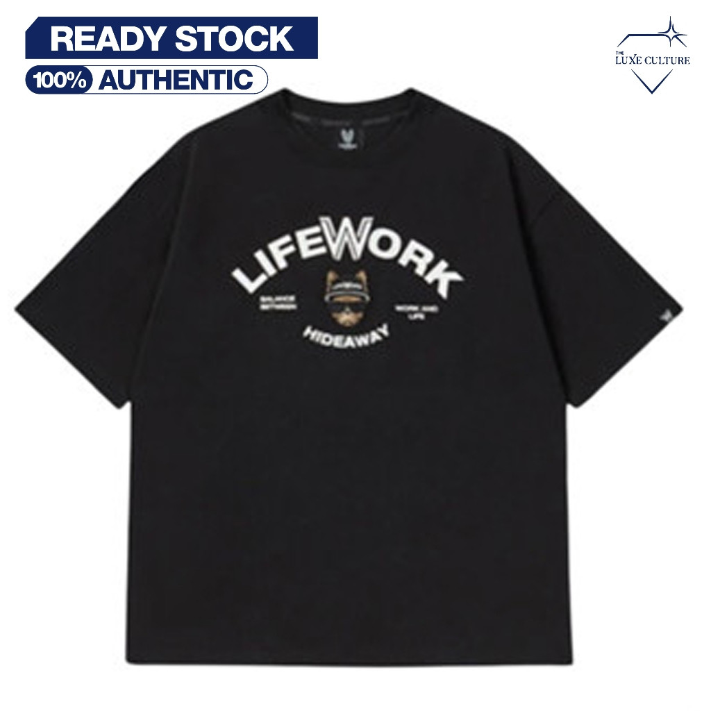 Lifework arched logo printed T-shirt 100% cotton fabric can be worn by ...