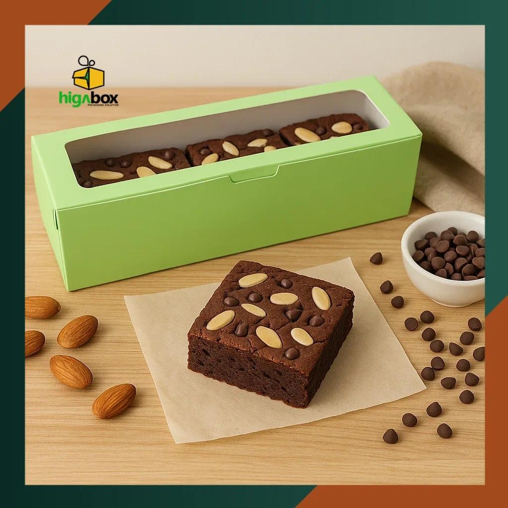 Snack Box / Ivory Box with mica window / Brownies Box / Cake Box ...