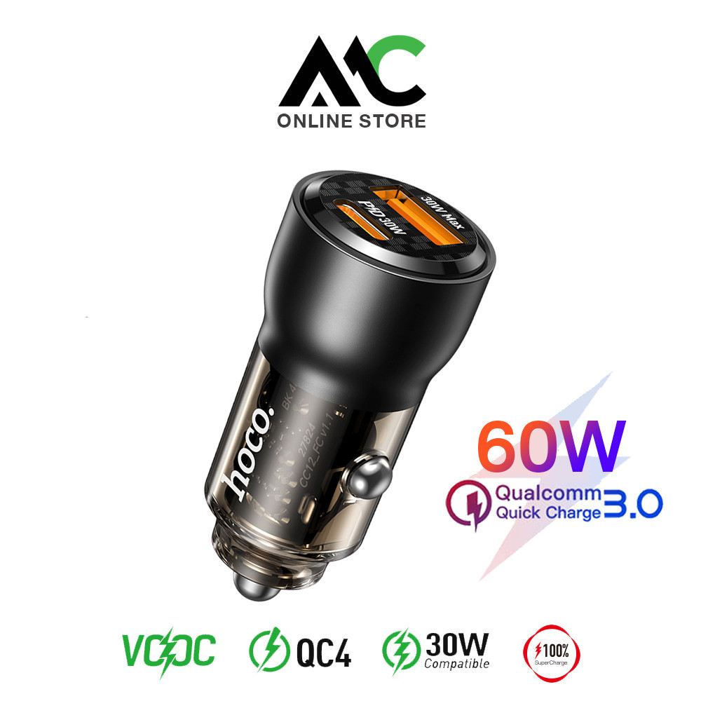 Hoco HK80 Car Charger 60W Fast PD30W+QC4.0 Can Be Used Both Motorcycles ...