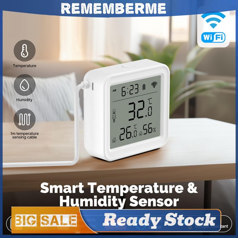 Temperature and Humidity Sensor with External Probe Smart Home ...