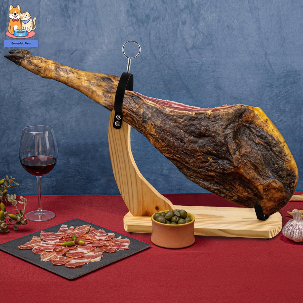 Ham Stand Wooden Ham Holder with Non-Slip Pads Professional Prosciutto ...
