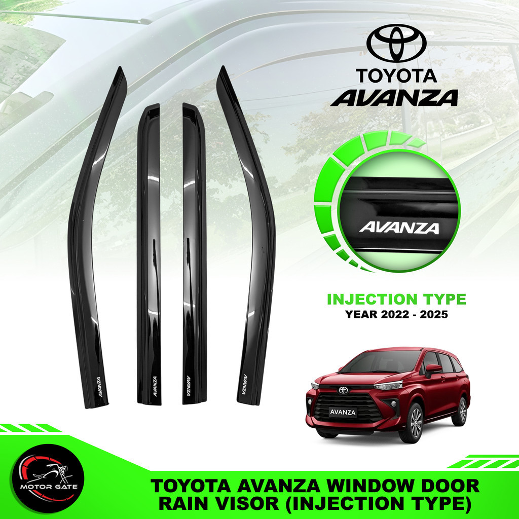 Toyota Avanza 2022 to 2025 INJECTION TYPE (W/LOGO) Window Door Visor ...